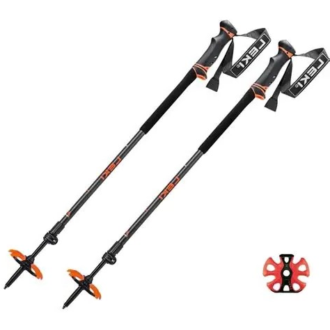 Горнолыжные палки LEKI Helicon Lite dark anthracite-neonorange-black ...